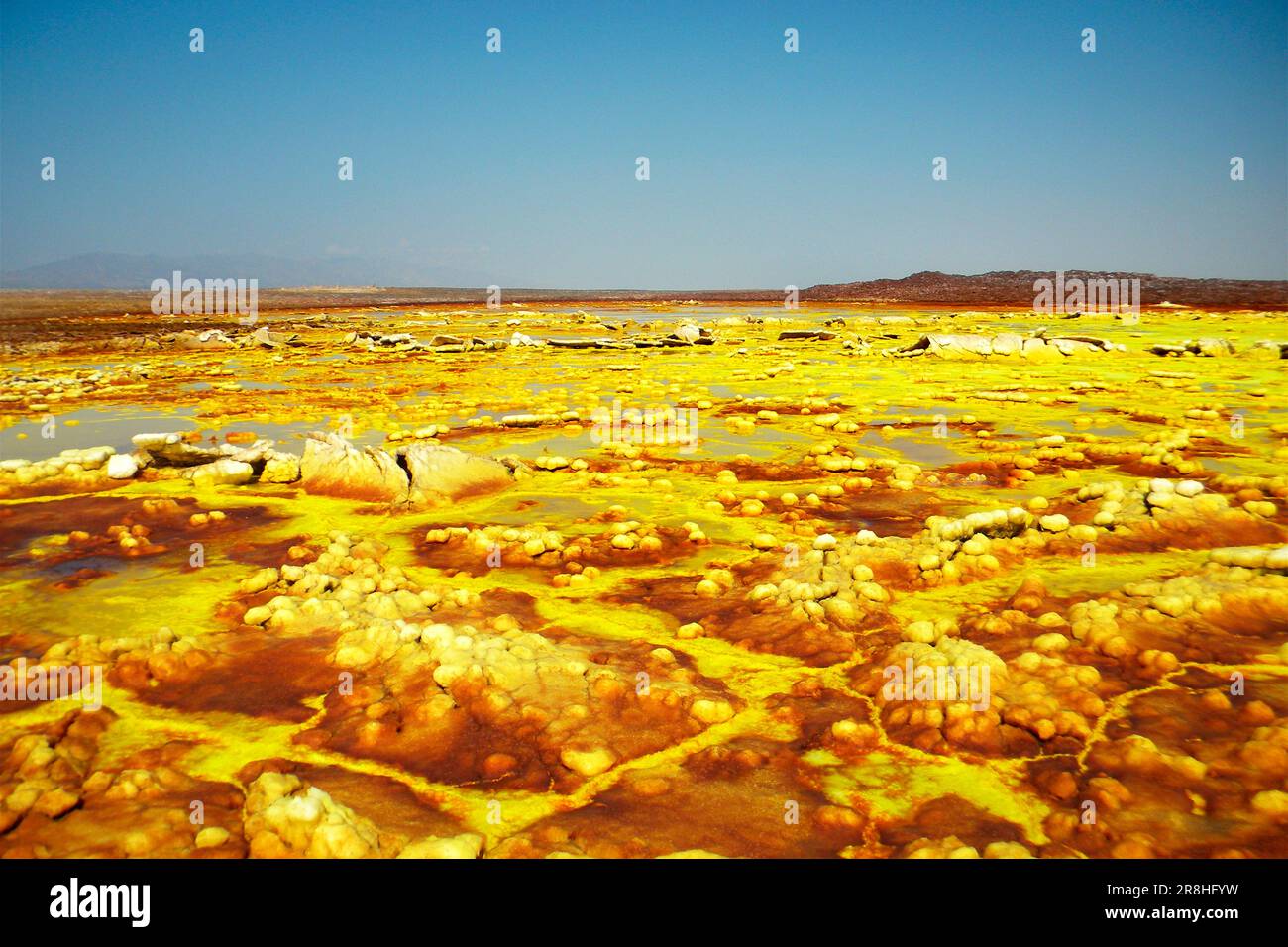 Sulfuric Acid Pond Dallol Is A Volcanic. Danakil Depression. Ethiopia ...