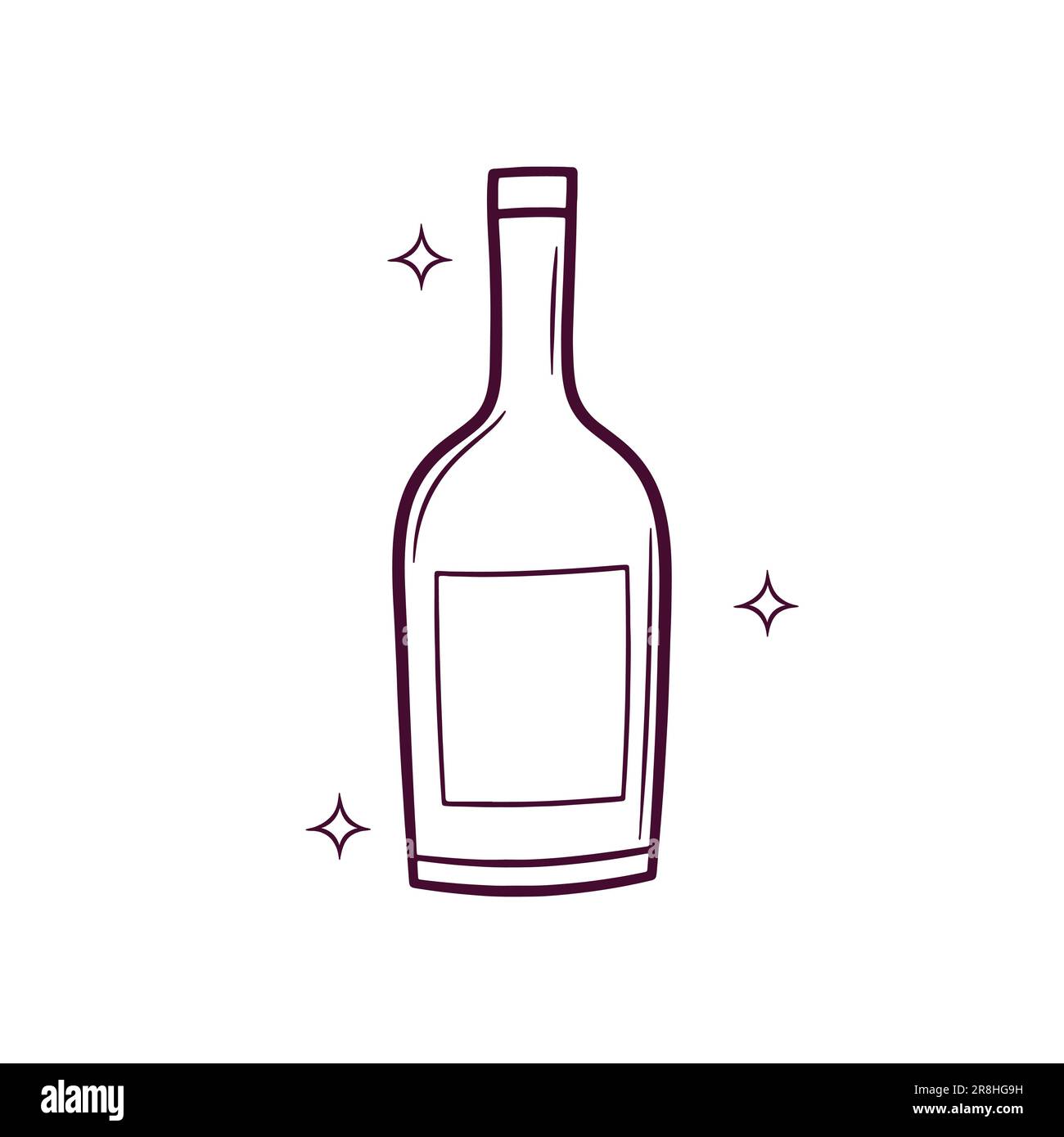 Hand Drawn Bottle. Doodle Vector Sketch Illustration Stock Vector Image ...