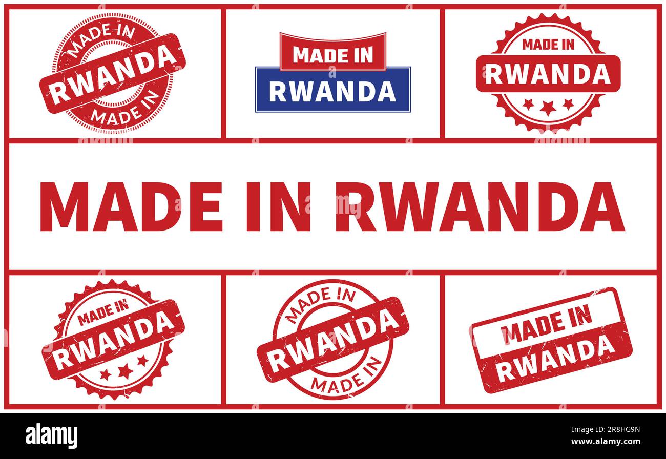 Made In Rwanda Rubber Stamp Set Stock Vector Image & Art - Alamy