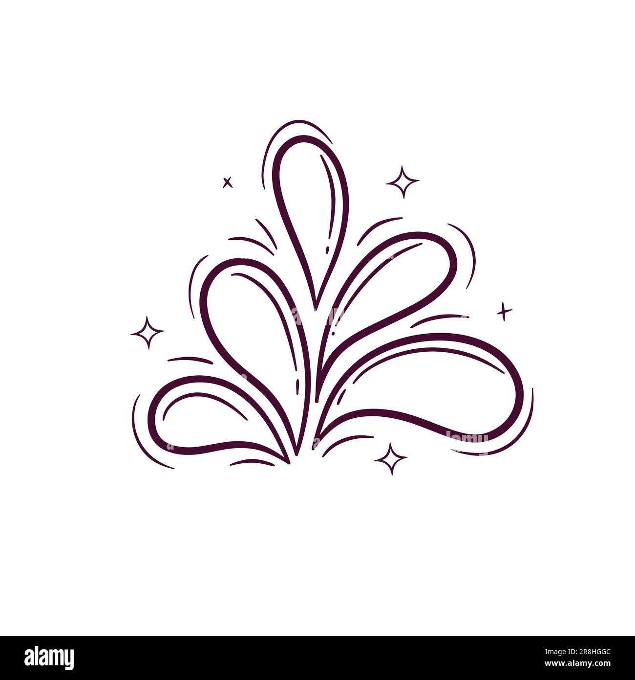 Pure water hand drawn Cut Out Stock Images & Pictures - Alamy