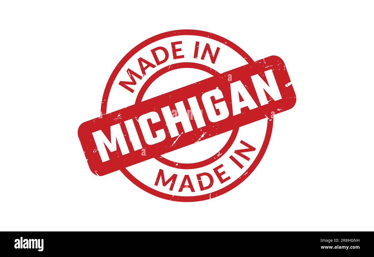 Made In Michigan Rubber Stamp Stock Vector Image & Art - Alamy