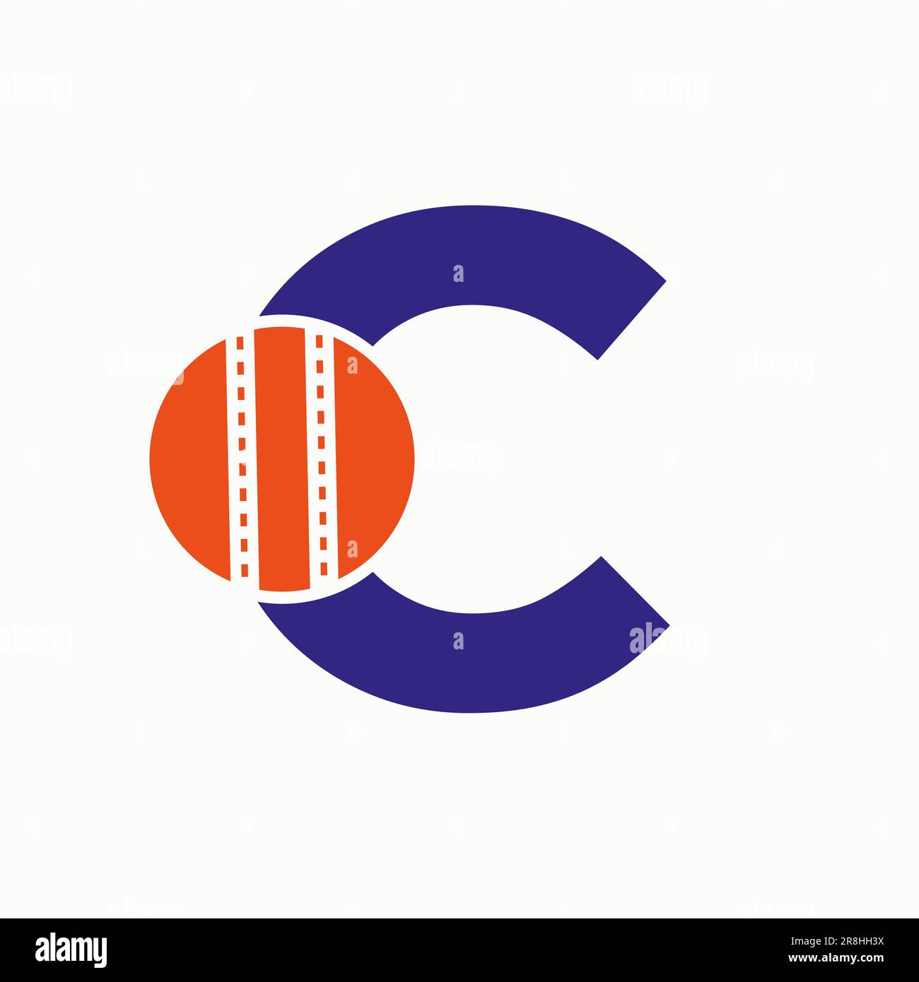 Cricket Logo On Letter C Concept. Cricket Club Symbol Stock Vector ...