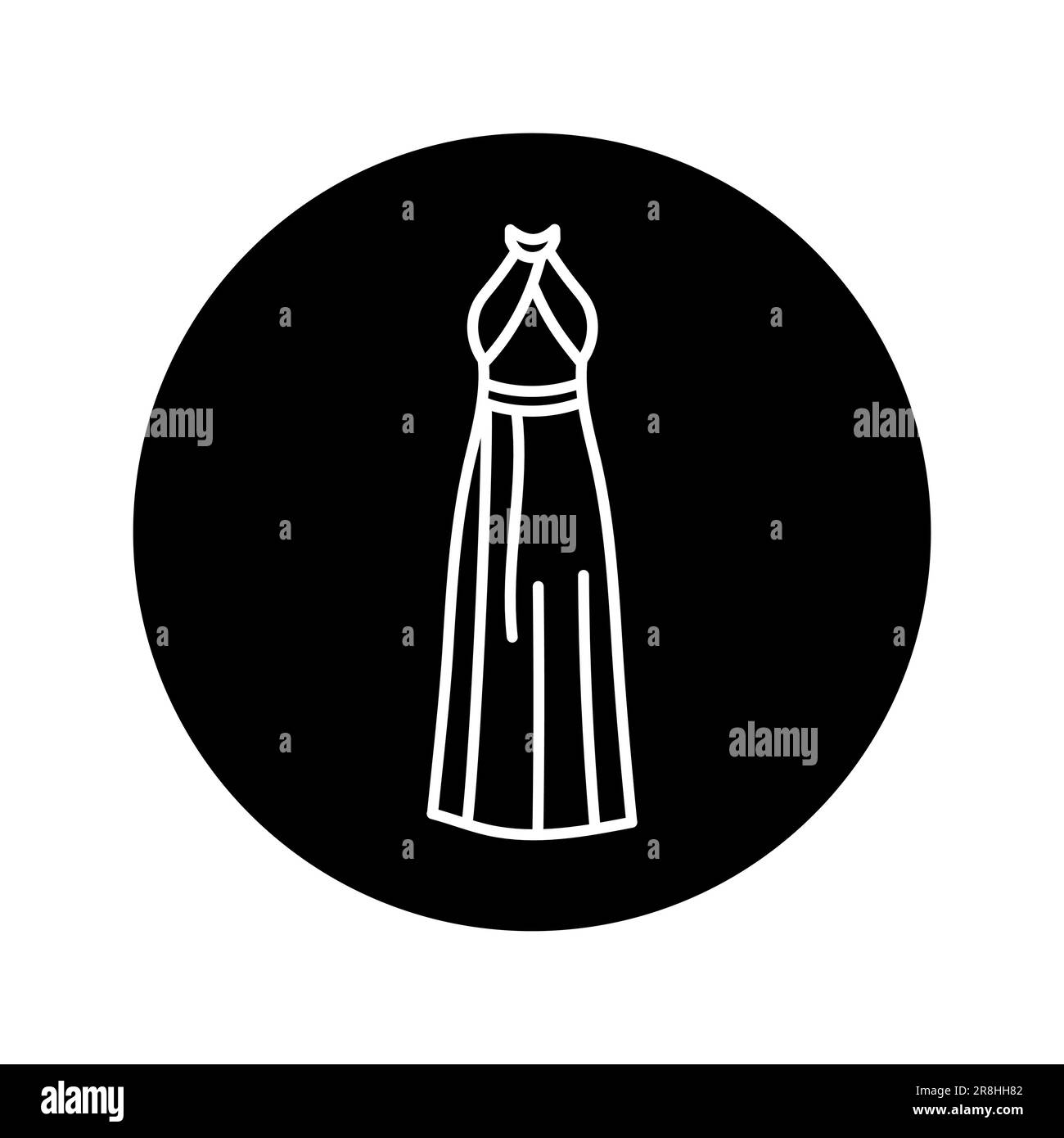 Dress with an American armhole black line icon. Pictogram for web page ...