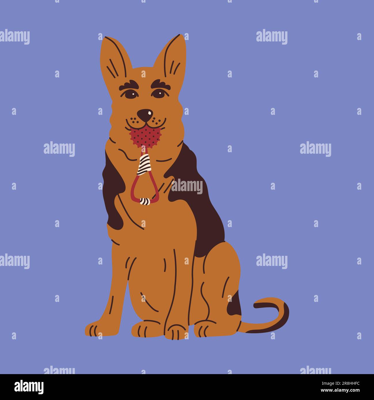 Dog Brushing Teeth Clipart