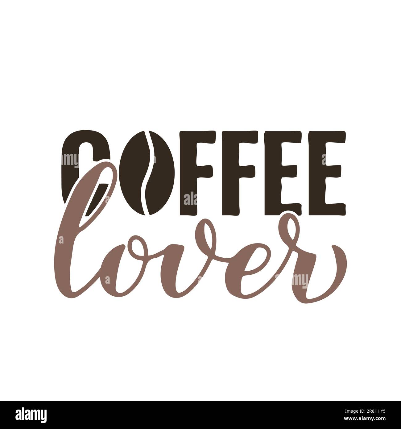 Coffee lover calligraphy hand lettering. Funny coffee quote. Kitchen ...