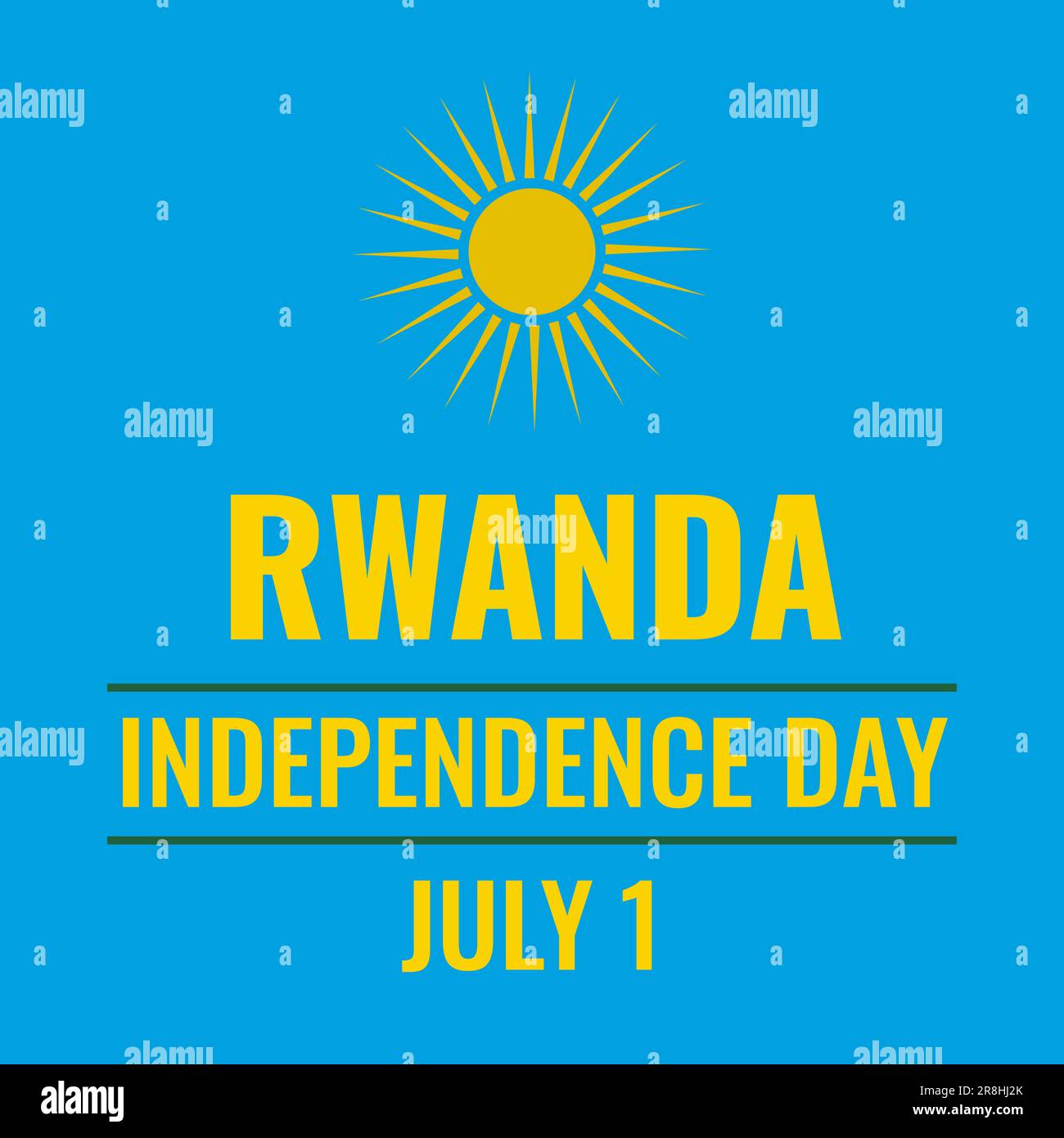 Rwanda Independence Day banner. National holiday celebrated on July 1 ...