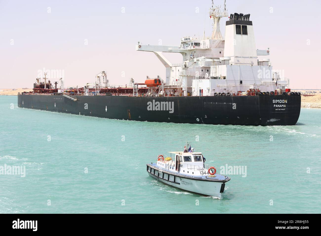 Suez, Egypt. 21st June, 2023. A ship sails on Suez Canal in Suez ...