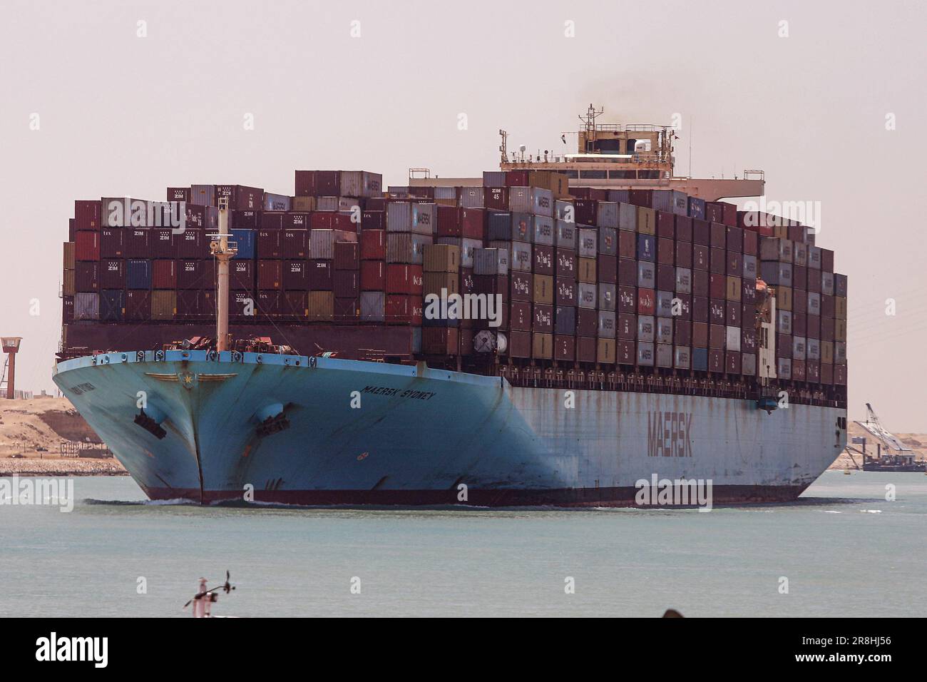 Suez, Egypt. 21st June, 2023. A ship sails on Suez Canal in Suez ...