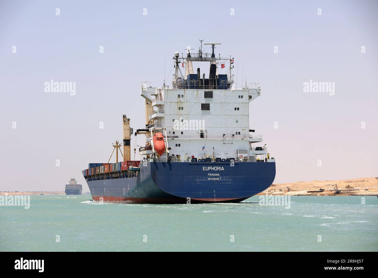 Suez, Egypt. 21st June, 2023. A ship sails on Suez Canal in Suez ...