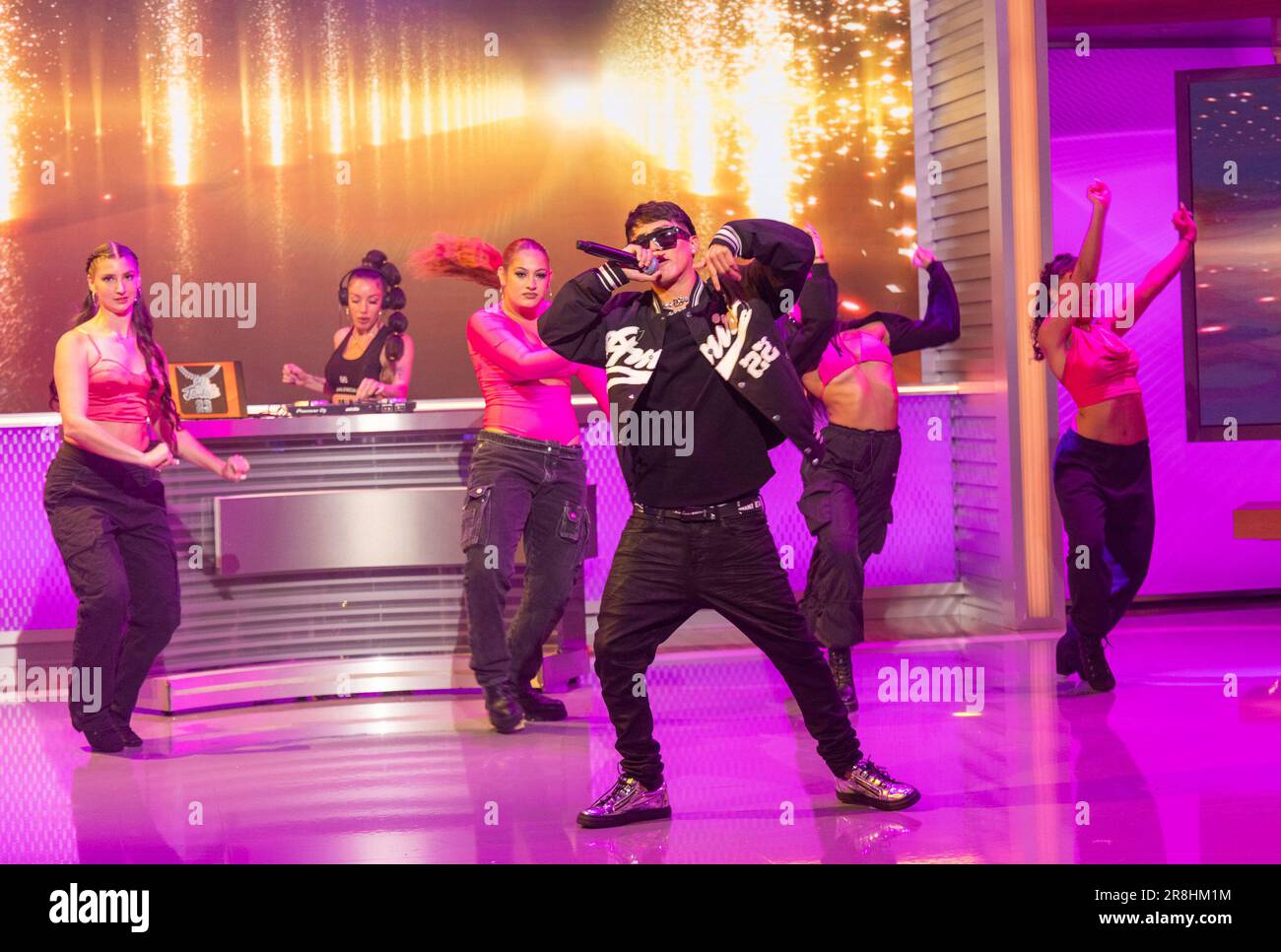 DORAL, FL-JUNE 21: Mexican Rapper Yng Lvcas performs during Univision ...