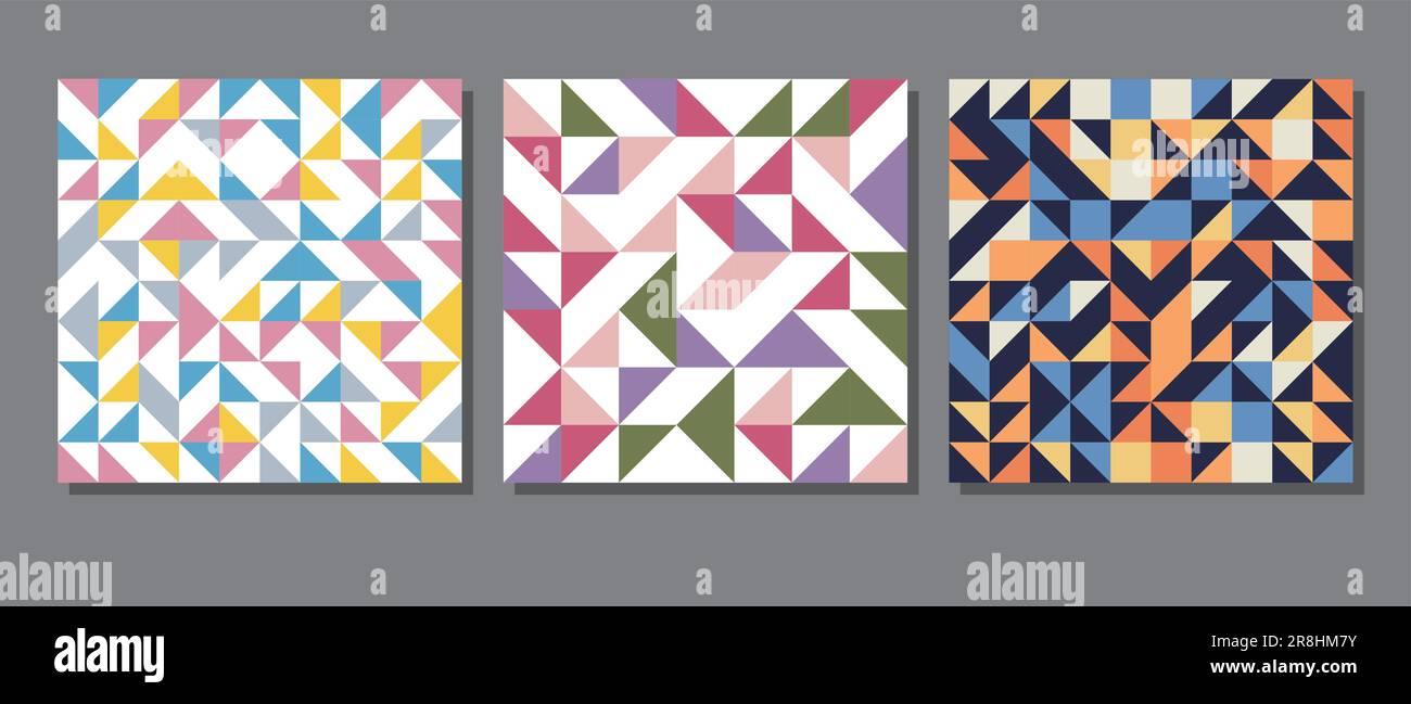 A set of layouts with geometric shapes for interior design, paintings ...