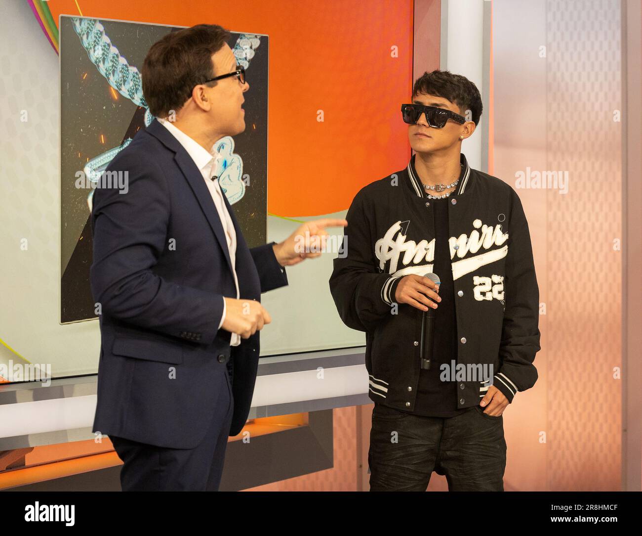 DORAL, FL-JUNE 21: Raul Gonzalez and Mexican Rapper Yng Lvcas are seen ...