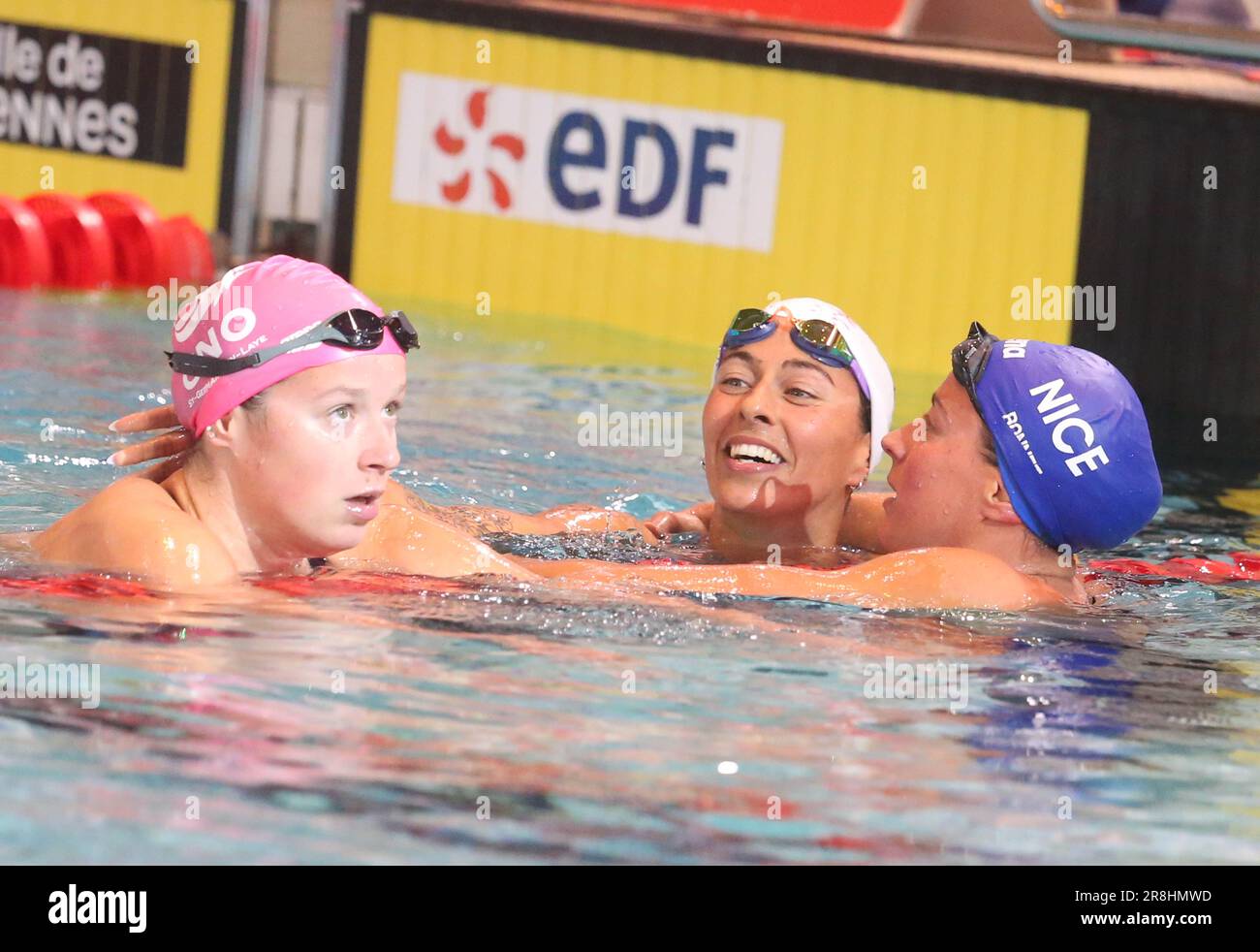 Justine Delmas 2nd place, Fantine Lesaffre 3rd place, Charlotte Bonnet ...