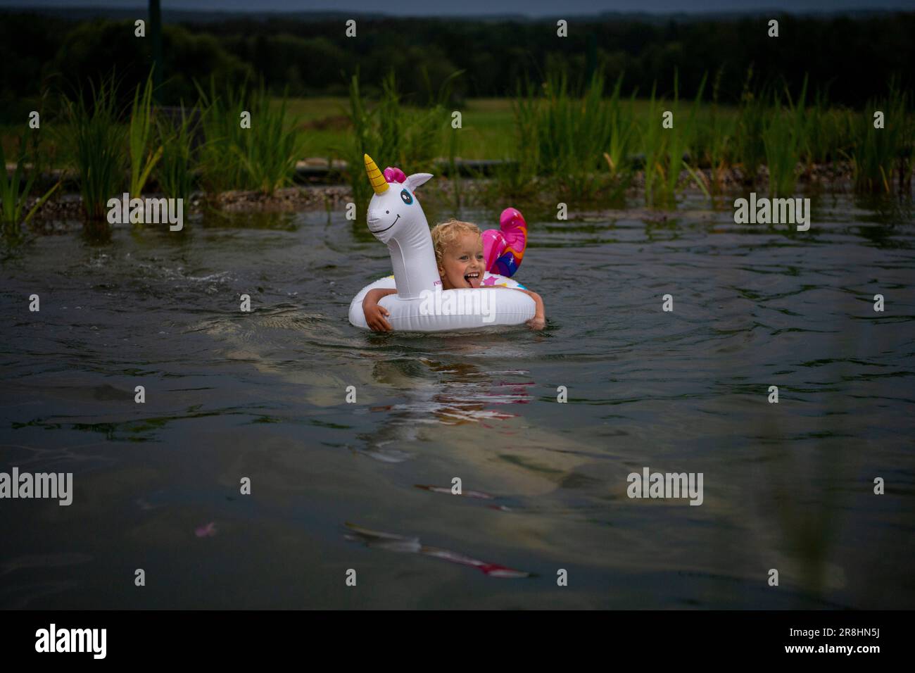 Nove Hrady, Czech Republic. 21st June, 2023. Refreshing in a garden ...