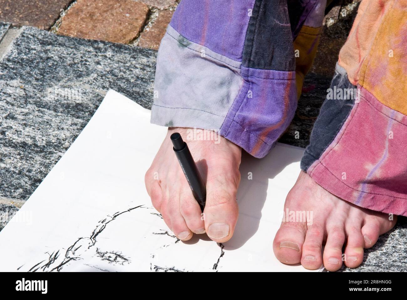 Foot Painting. Festival of Street Artists. Ascona. Switzerland Stock ...