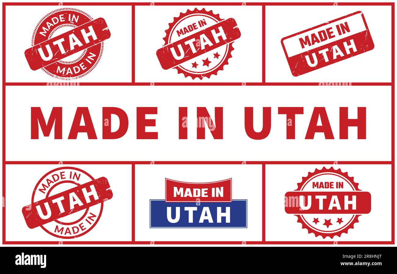 Utah stamp vector vectors hi-res stock photography and images - Alamy