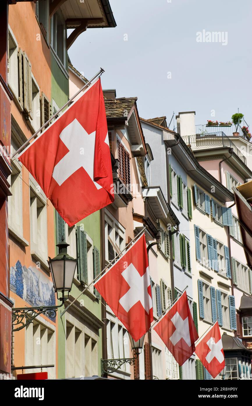 Traditional Street. Zurich. Switzerland Stock Photo - Alamy