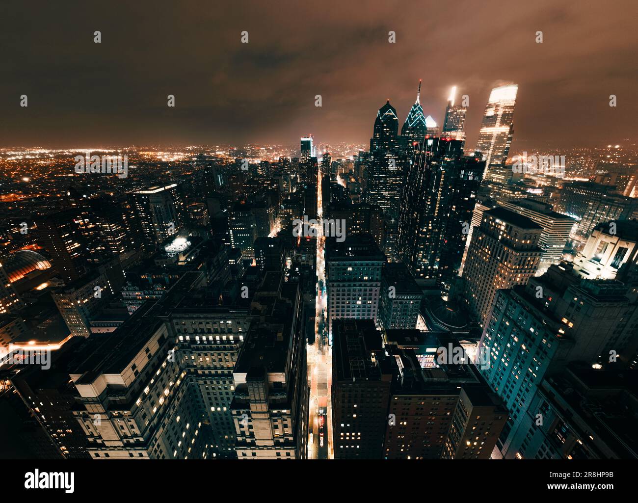 Night view philadelphia skyline in hi-res stock photography and images ...