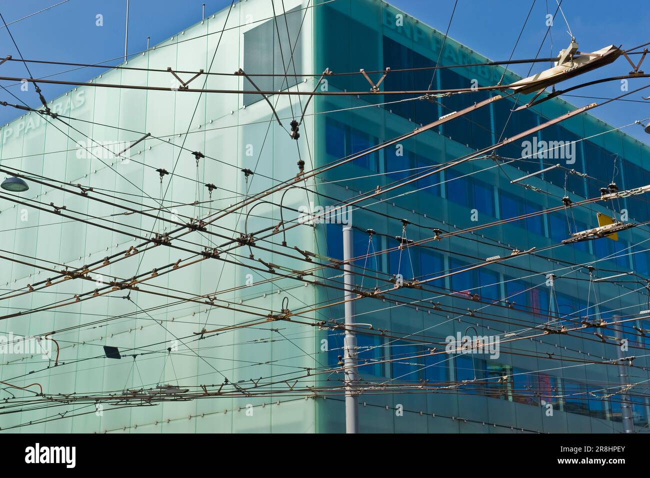 Tram Wires. Geneva. Switzerland Stock Photo - Alamy