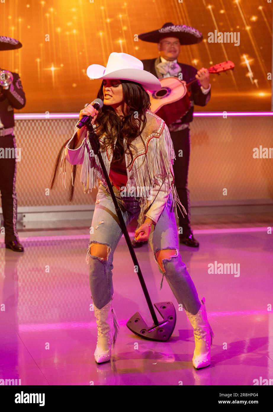 DORAL, FL-JUNE 21: Mexican singer/actress Ana Barbara perform during ...