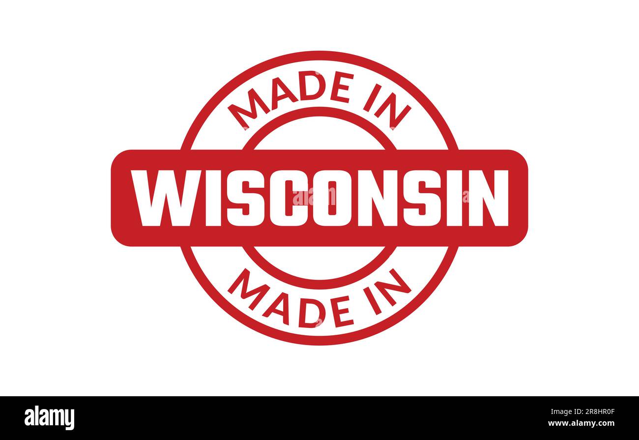 Made In Wisconsin Rubber Stamp Stock Vector Image & Art - Alamy