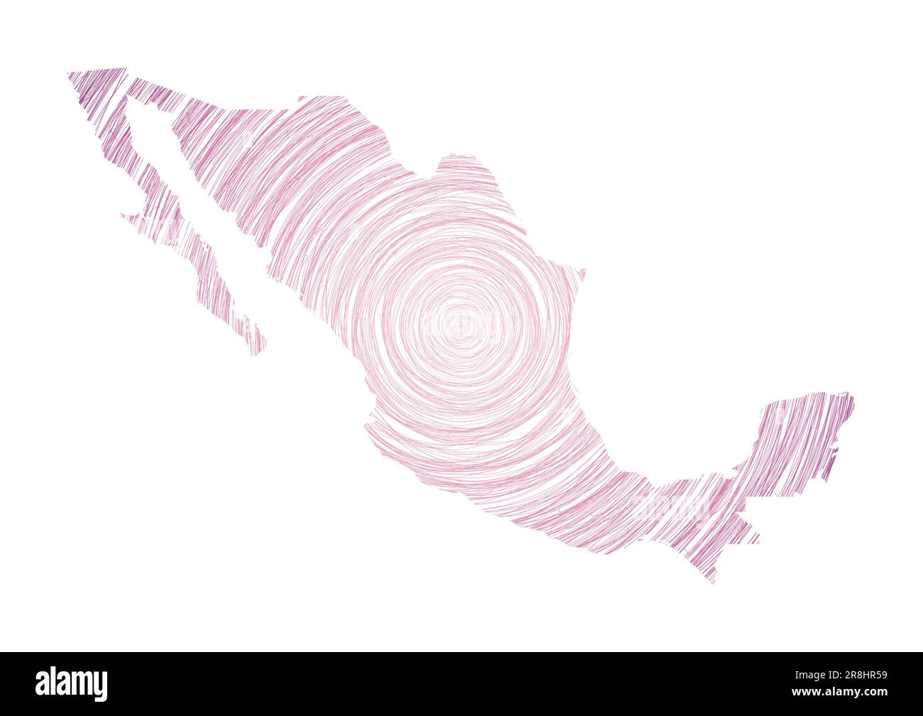 Mexico shape map hi-res stock photography and images - Alamy