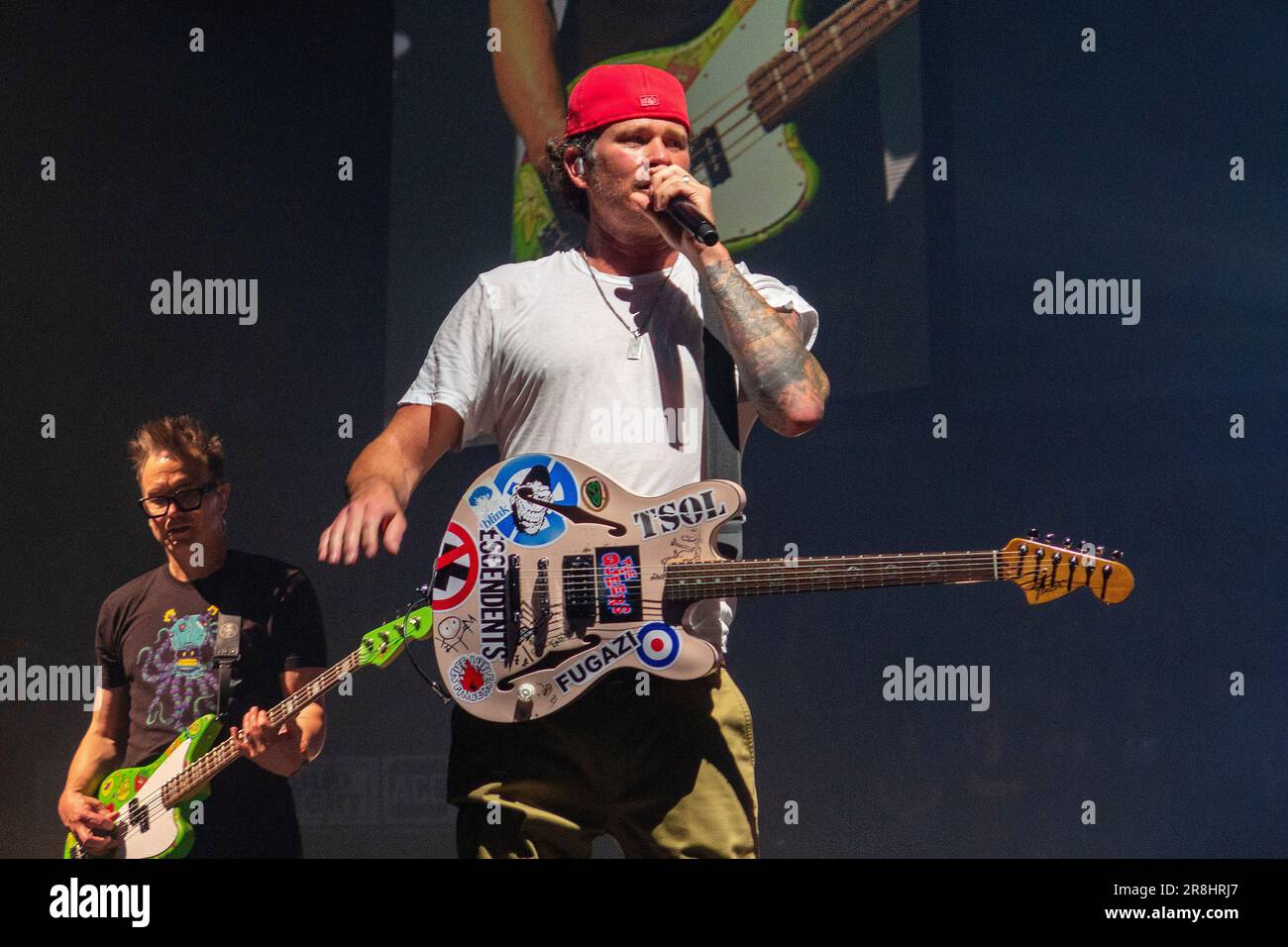 June 20, 2023, San Diego, California, USA: Mark Hoppus and Tom DeLonge ...