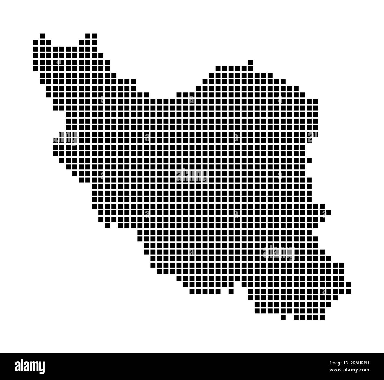 Iran map. Map of Iran in dotted style. Borders of the country filled ...