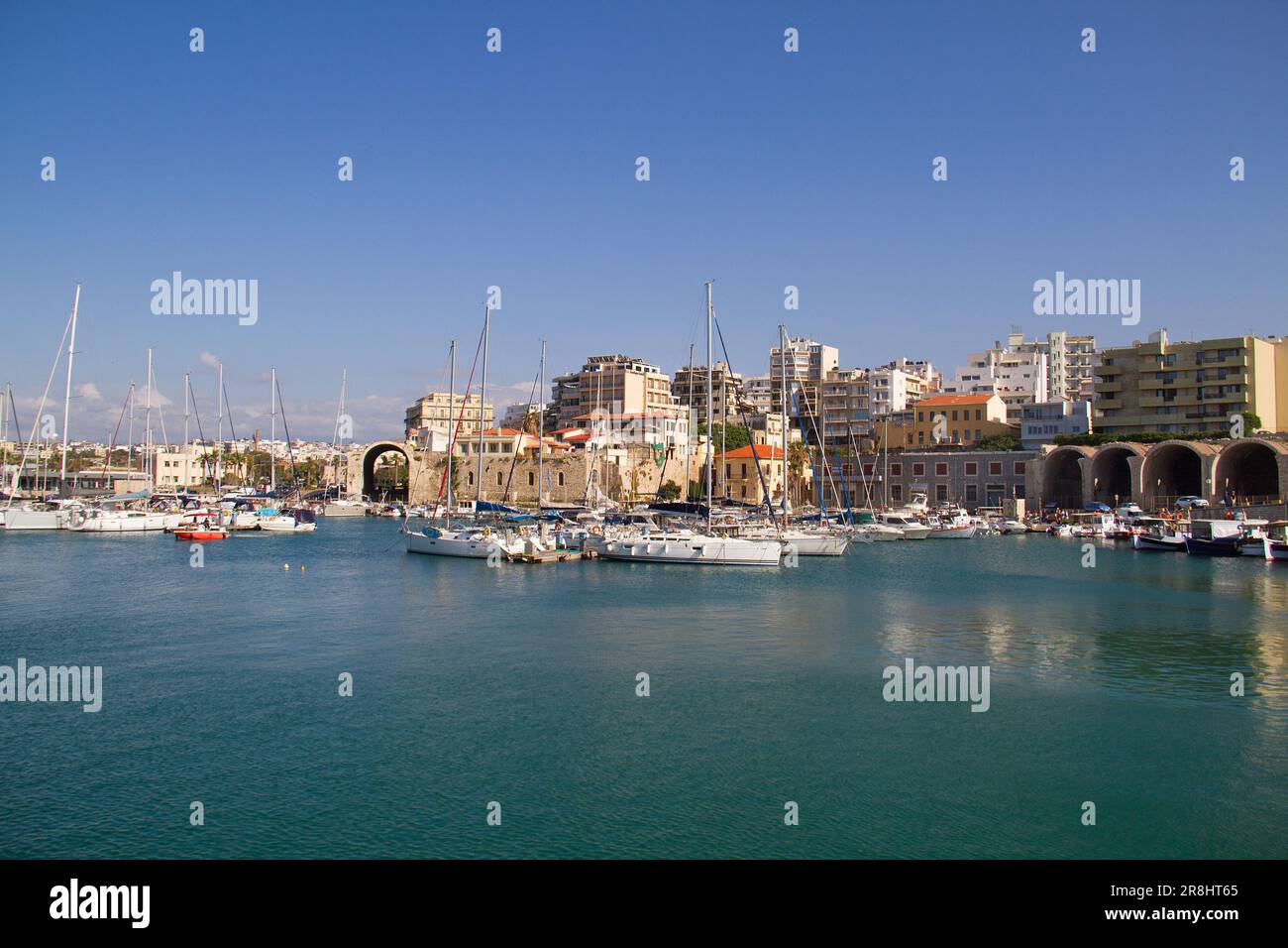 Ships in the port of Heraklion, Crete Stock Photo - Alamy