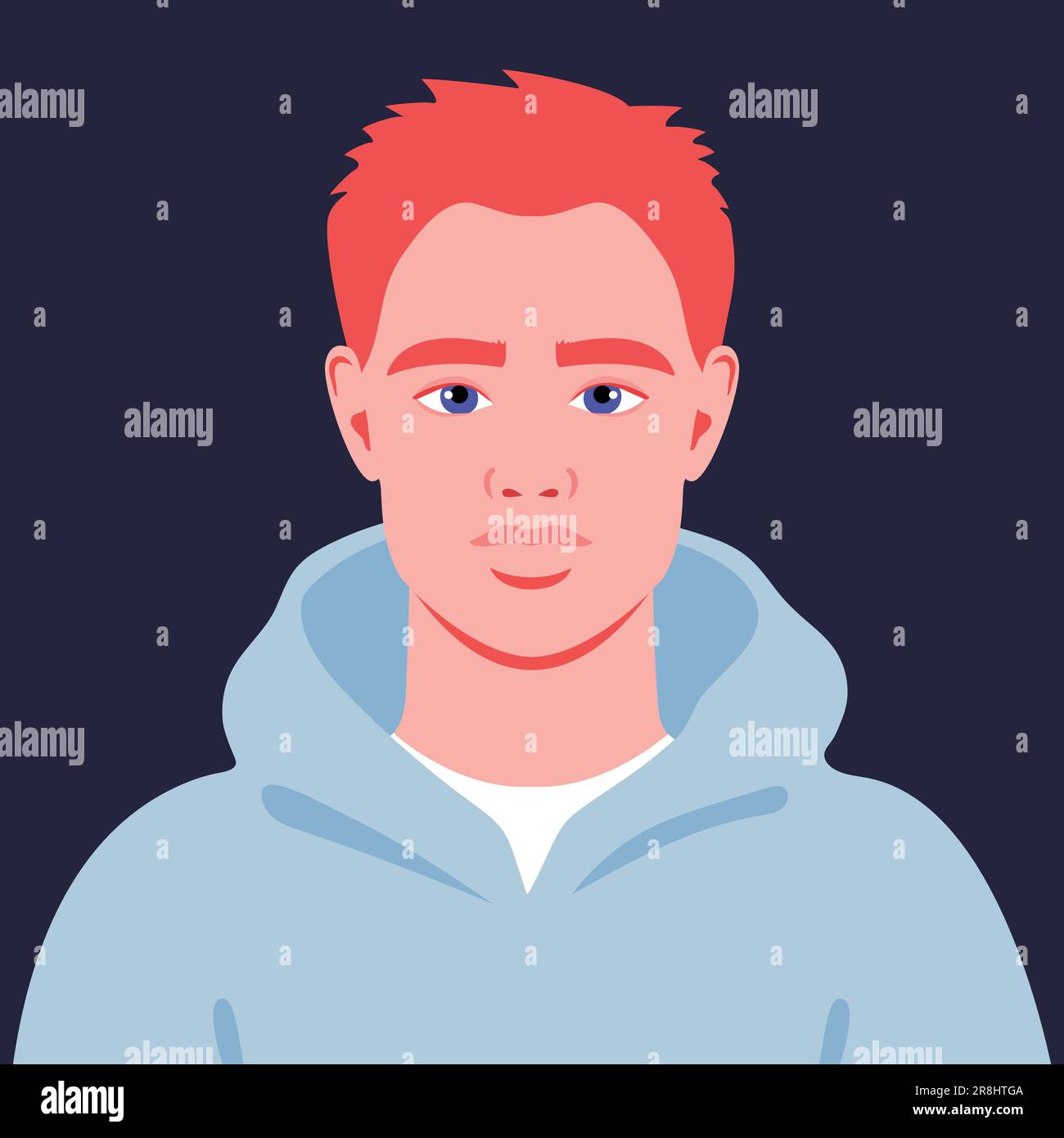 Young student in blue Stock Vector Images - Alamy