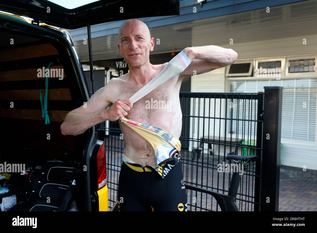 ELSPEET - Cyclist Jos van Emden after the Dutch time trial championship ...
