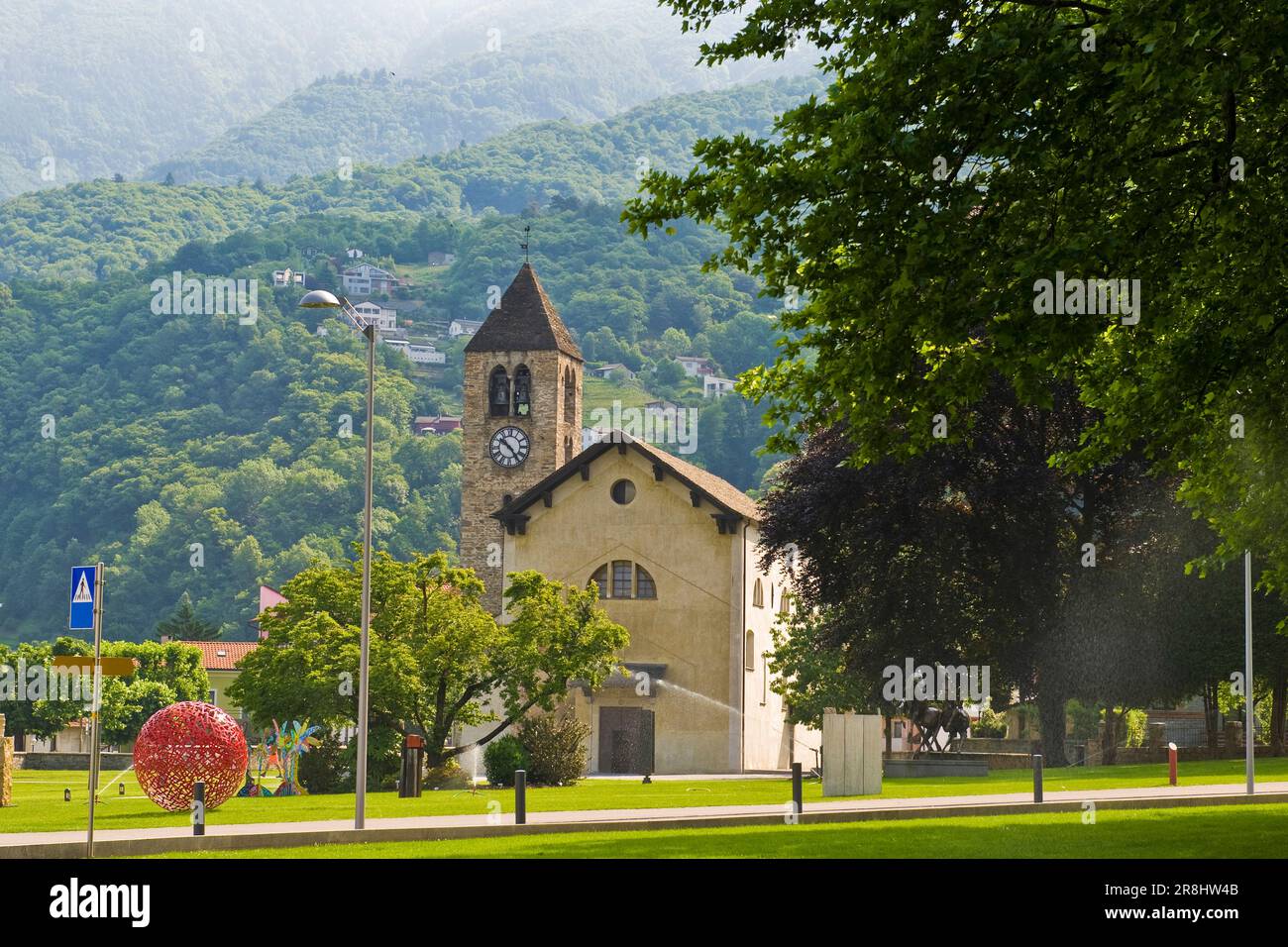 Catholic Church. Giubiasco. Canton Ticino. Switzerland Stock Photo - Alamy