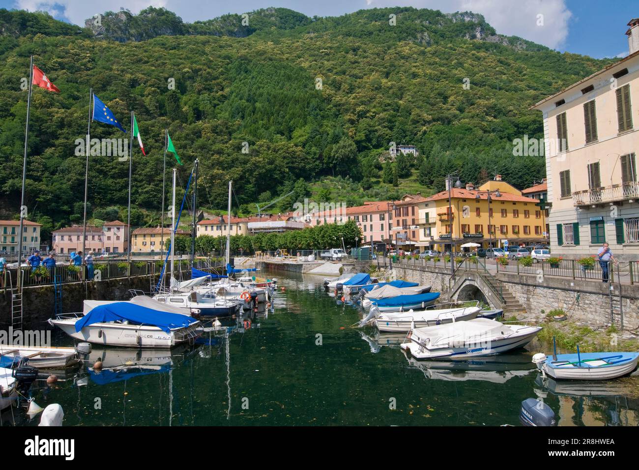 Harbor. Dongo. Como Lake. Italy Stock Photo - Alamy