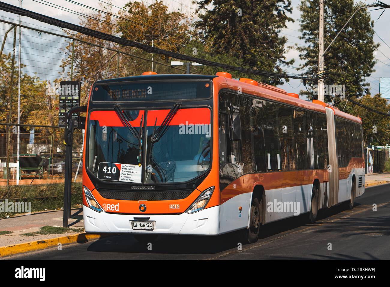Santiago, Chile - January 2023: A Transantiago, or Red Metropolitana de ...
