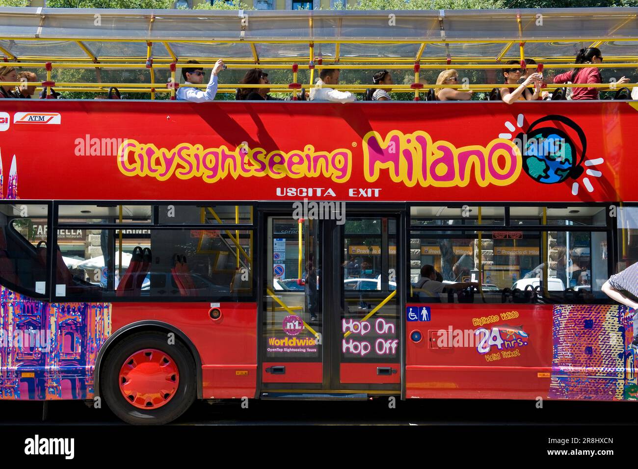 Tourist Bus. Milan. Lombardy. Italy Stock Photo - Alamy