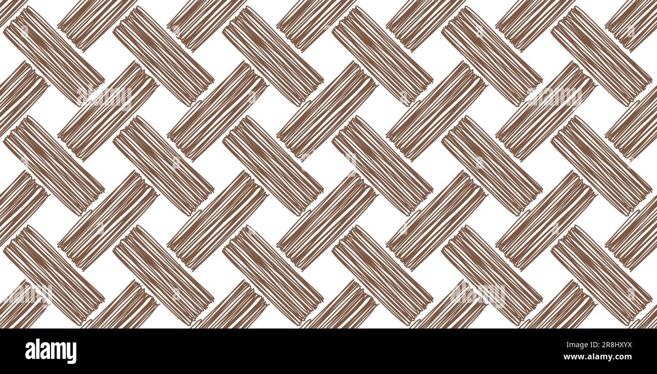 Diagonal basketweave seamless pattern with straw texture. Brawn basket ...