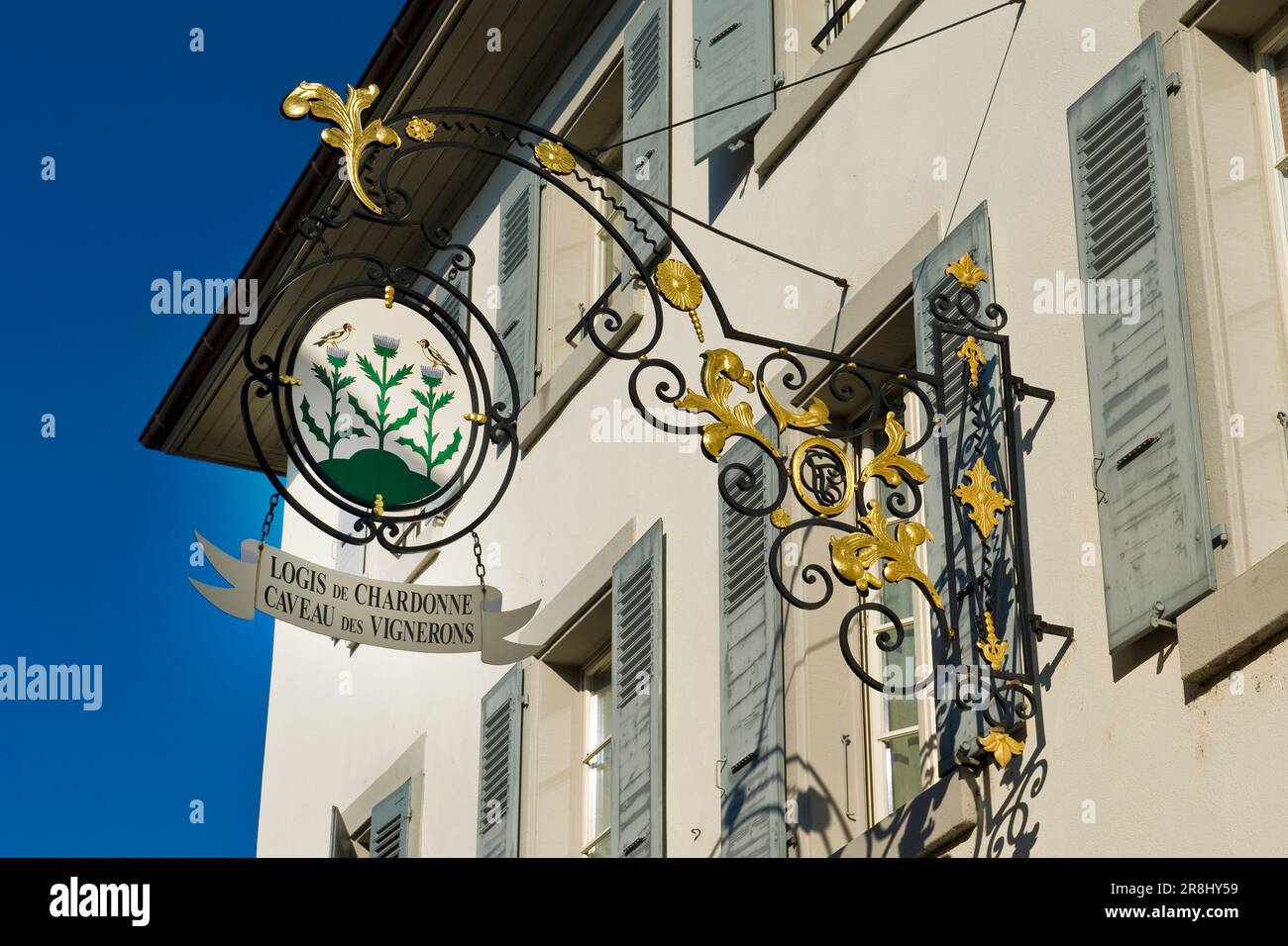Wine Cellar. Chardonne. Lavaux Vineyards. Unesco. Switzerland Stock ...