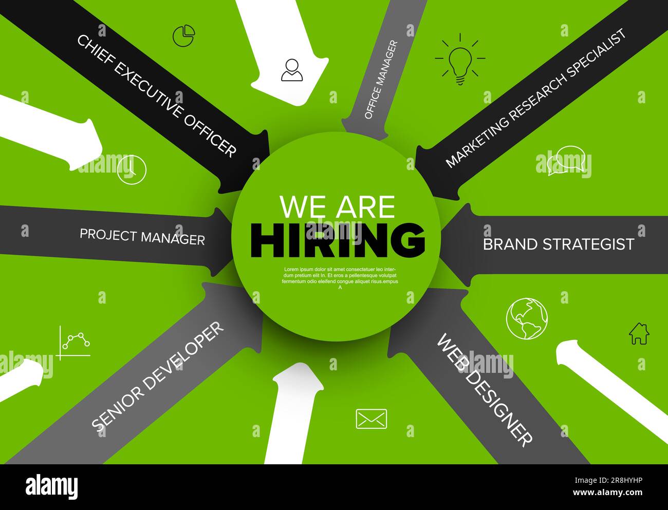 We are hiring minimalistic flyer template - looking for new members of ...