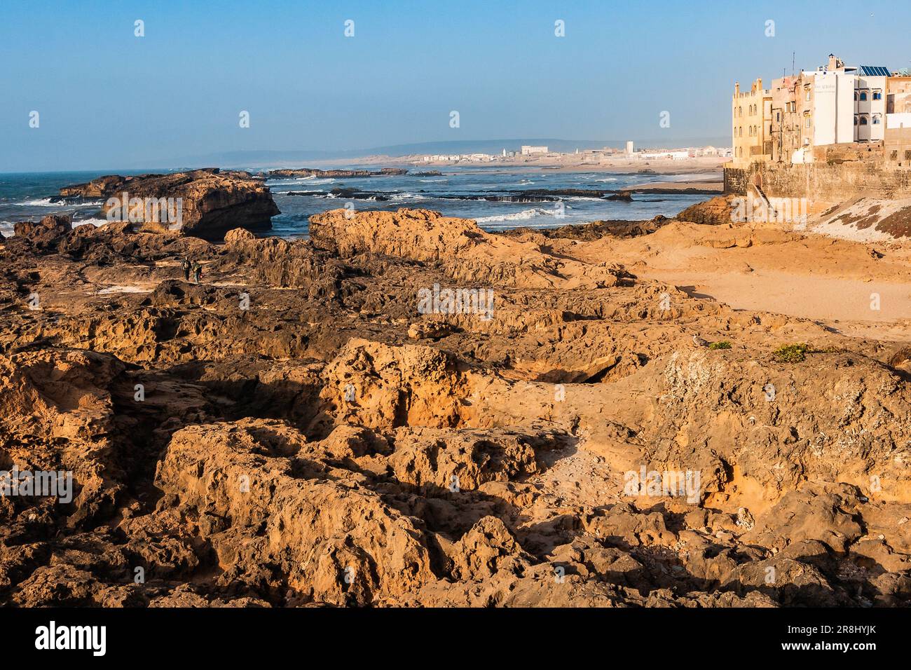 Rocks by the ocean just steps from town. Essaouira, known until the ...