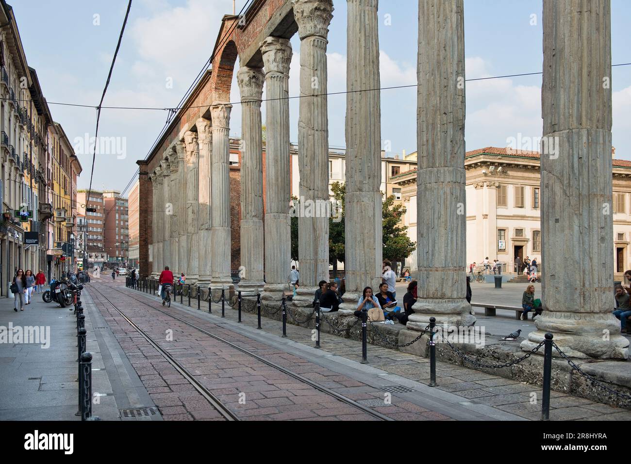 Italy. Milan. Colonne San Lorenzo Stock Photo - Alamy