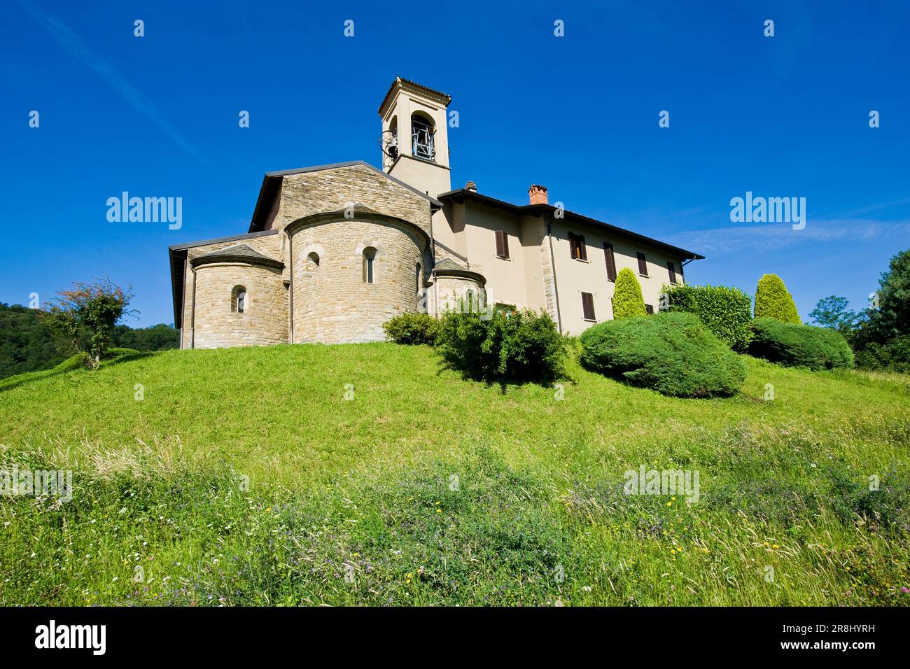 St. Gottardo and St. Columban Church. Arlate Stock Photo - Alamy