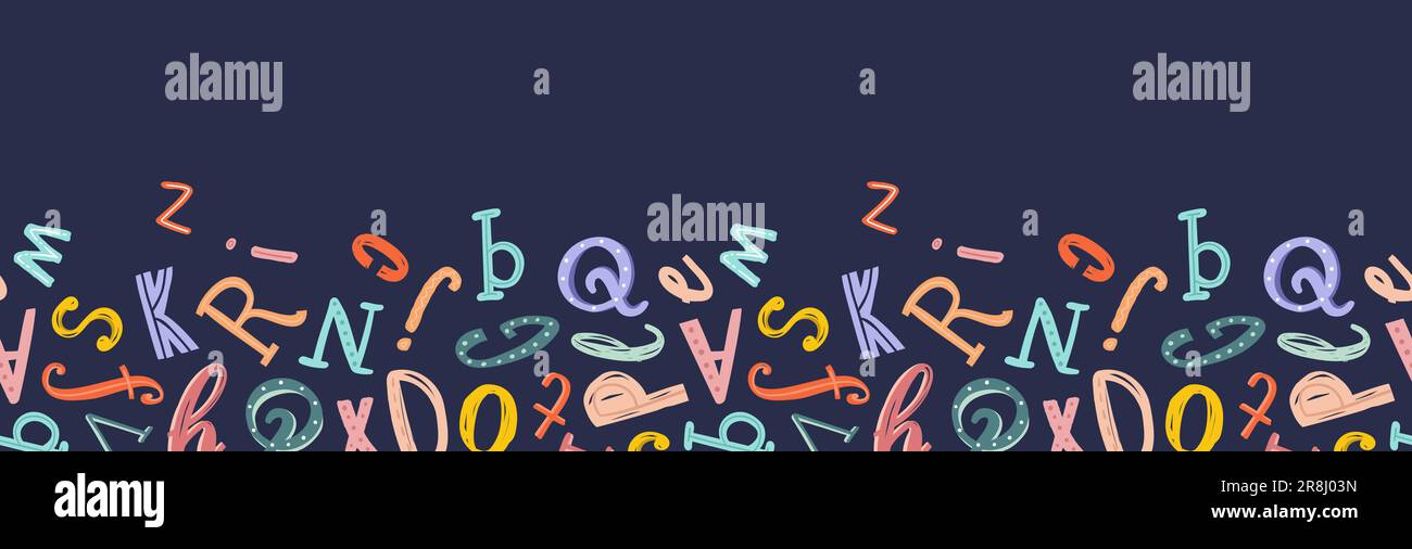 Lovely hand drawn letters, doodle alphabet, school background, great ...