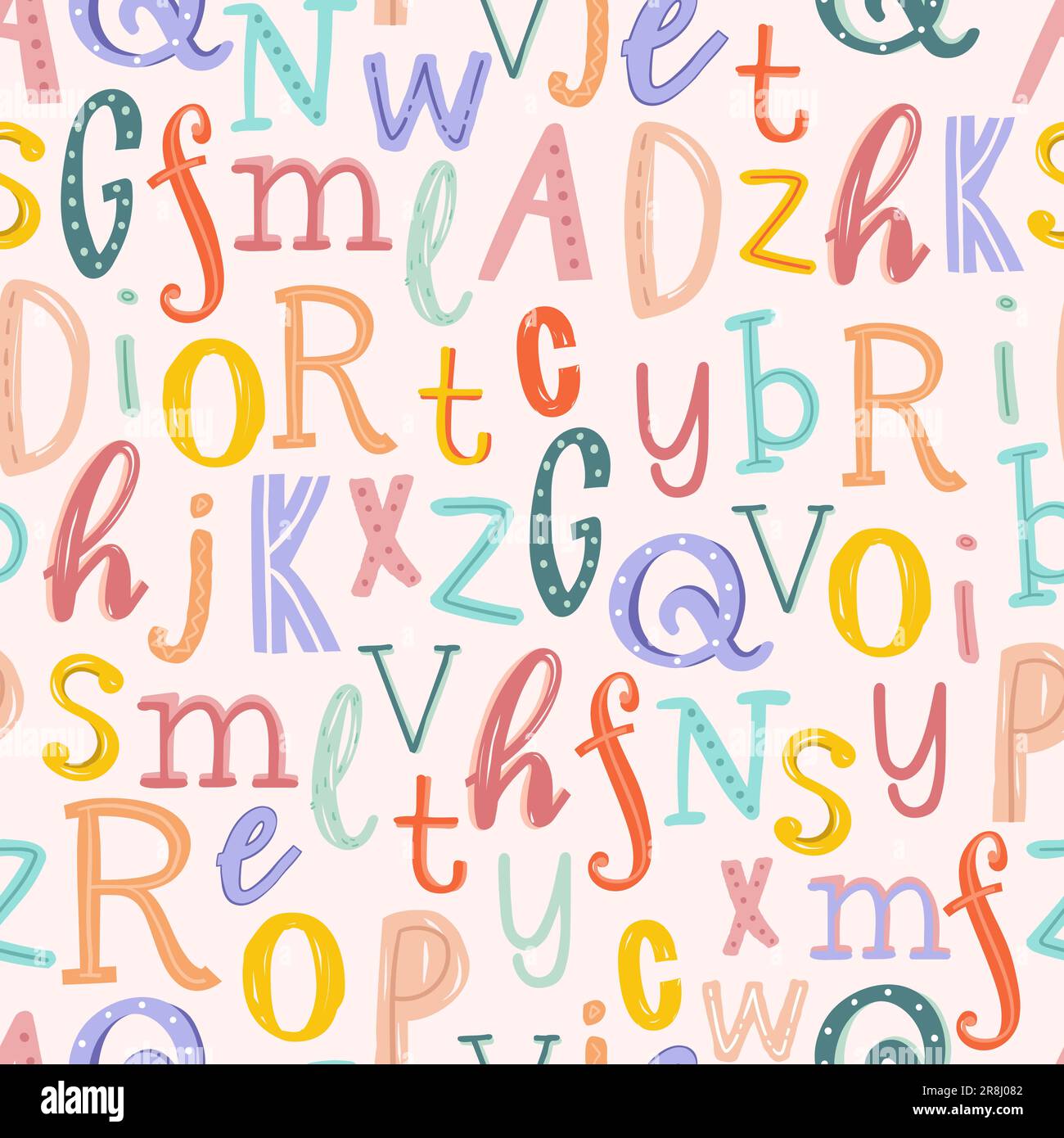 Lovely hand drawn letters, doodle alphabet, school background, great ...