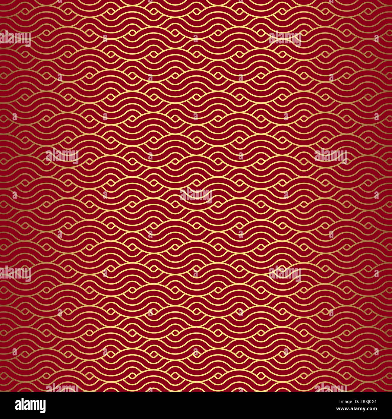 Japanese themed red and golden wave pattern Stock Vector Image & Art ...