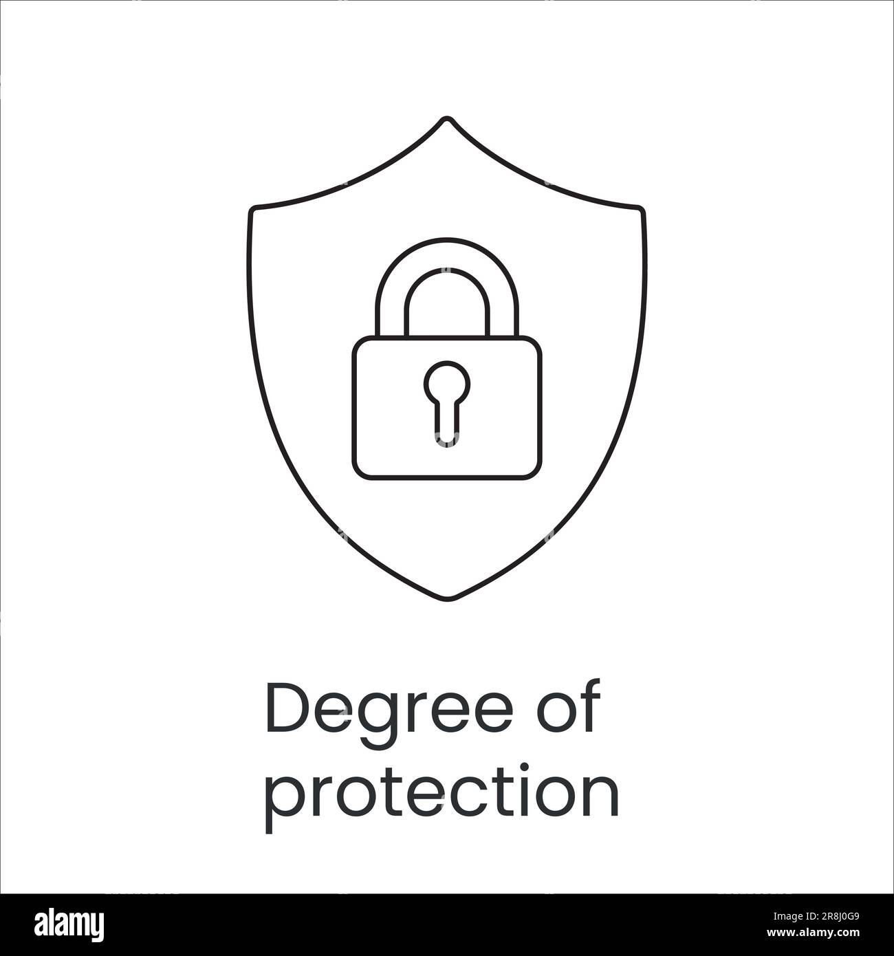 Vector line icon representing degree of protection Stock Vector Image ...