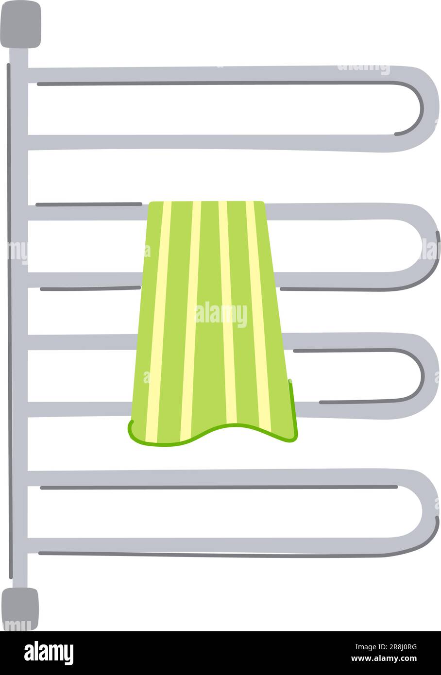 electric heater towel cartoon vector illustration Stock Vector Image ...