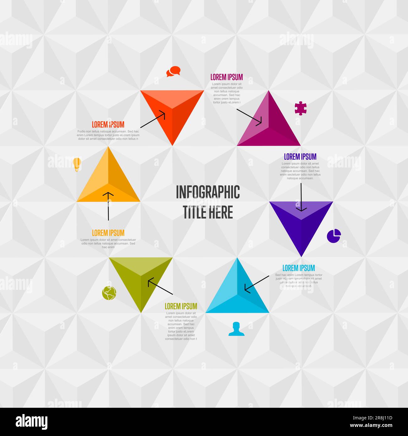Vector multipurpose Infographic cycle template with title and six ...