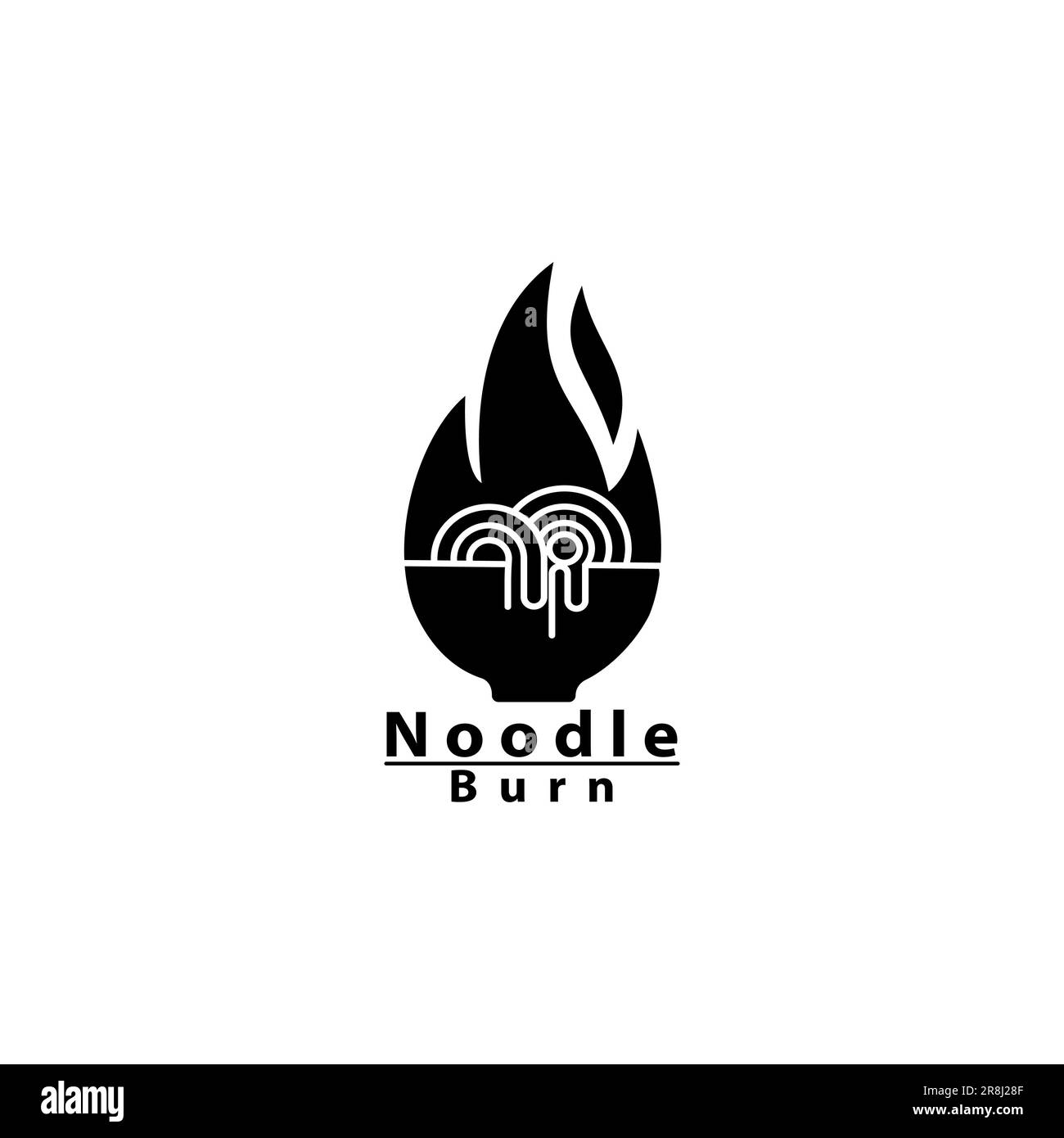 Hot Noodle Logo Design Template Spicy Noodle Illustration Stock Vector ...