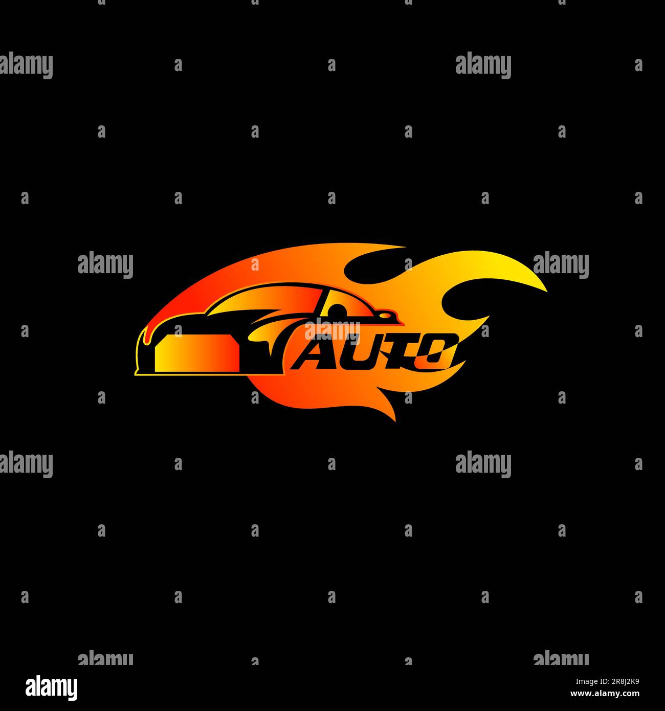 car auto flame logo design vector Stock Vector Image & Art - Alamy