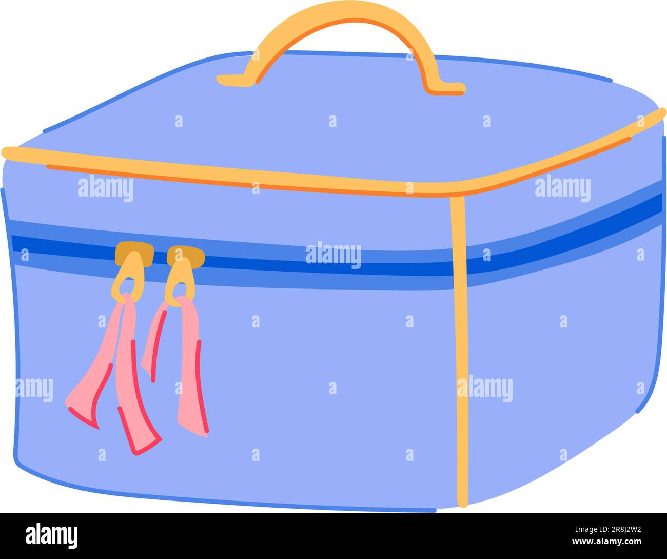 zipper cosmetic pouch cartoon vector illustration Stock Vector Image ...